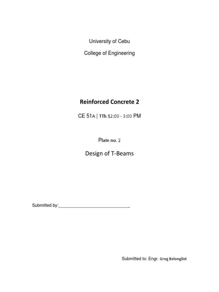 Reinforced Concrete 2: Design of T-Beams | PDF