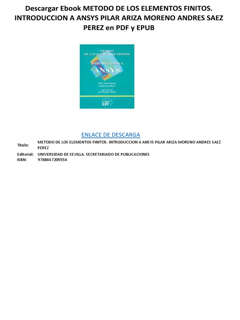 Introducción al Método de Elementos Finitos | PDF