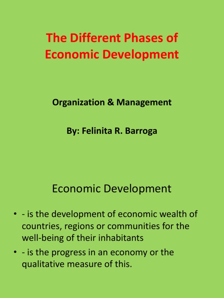 The Different Phases of Economic Development | PDF | Human Capital ...