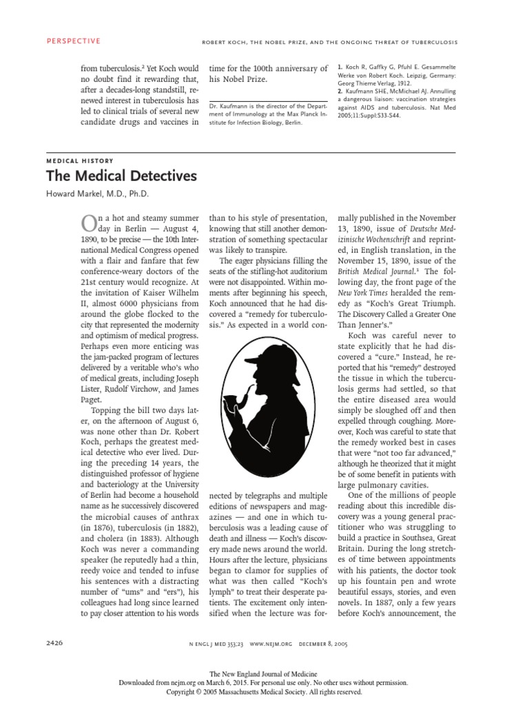 The Medical Detectives PDF | PDF | Arthur Conan Doyle | Tuberculosis