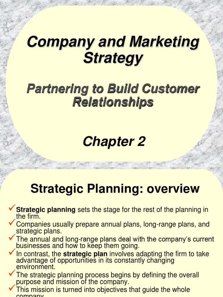 Company and Marketing Strategy: Partnering To Build Customer ...