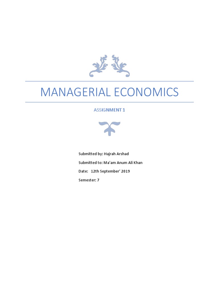 Managerial Assignment | PDF | Profit (Economics) | Incentive