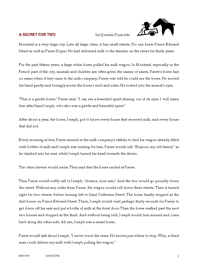 A Secret For Two | PDF | Leisure