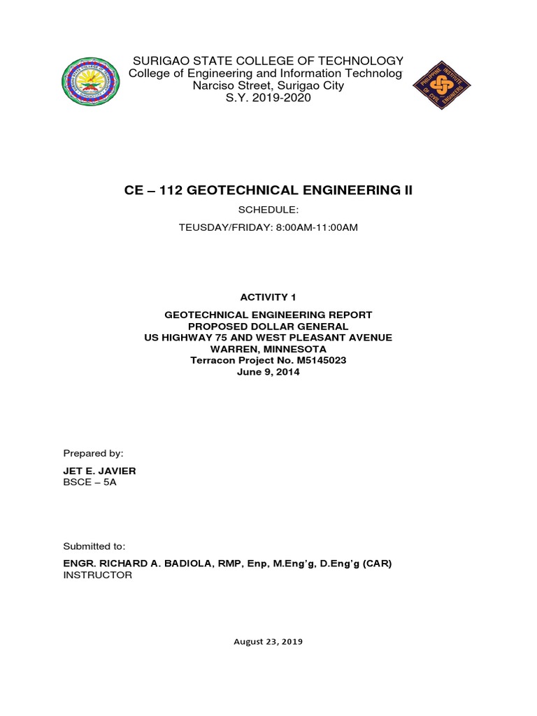 CE - 112 Geotechnical Engineering Ii | PDF | Geotechnical Engineering ...
