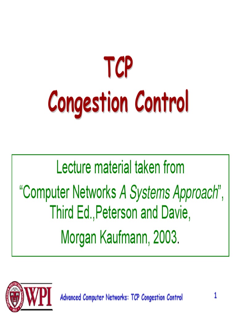 TCP Congestion Control | PDF | Network Congestion | Transmission ... TCP Congestion Control | PDF | Network Congestion | Transmission ...