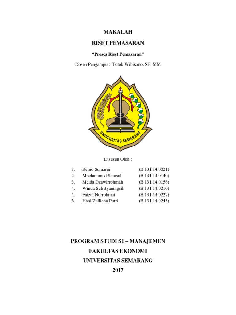 Proses Riset Pemasaran | PDF | Bisnis