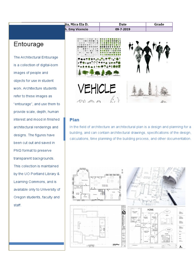 Architectural Entourage: Avsten1S Mejia, Mica Ela D. Date Grade ARC193 ...