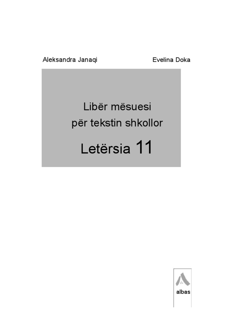 Libri Mesuesit Letersia 11 Testet | PDF