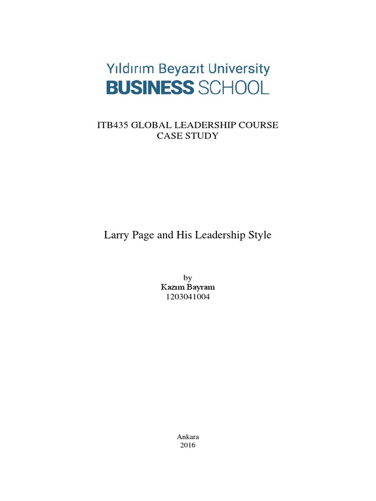 Larry Page's Transformational Leadership | PDF | Transformational ...