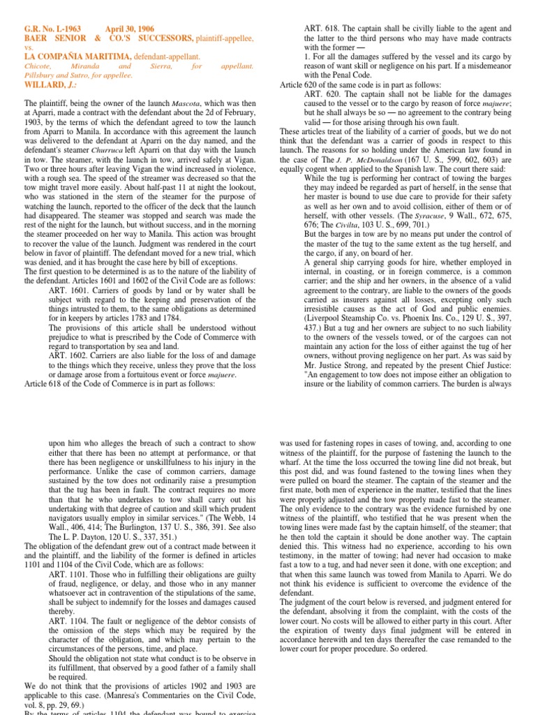 Contract of Carriage Distinguished From Other Transactions | PDF ...