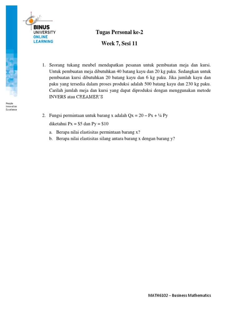 TP2 W7 S11 R3 Math | PDF