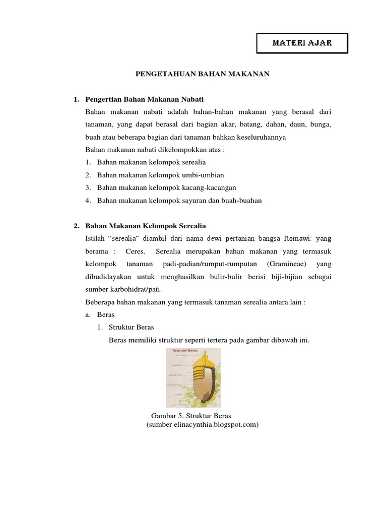 Materi Ajar PBM Nabati | PDF