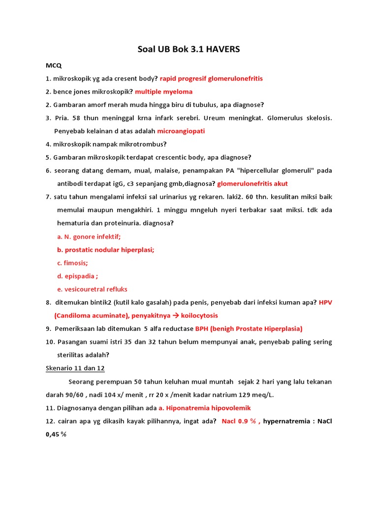 Soal Ujian Blok 3.1 | PDF
