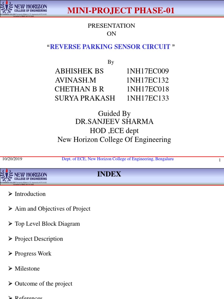 Mini Project Presentation1 Final Presentation Parking Sensor | PDF | Information And ...