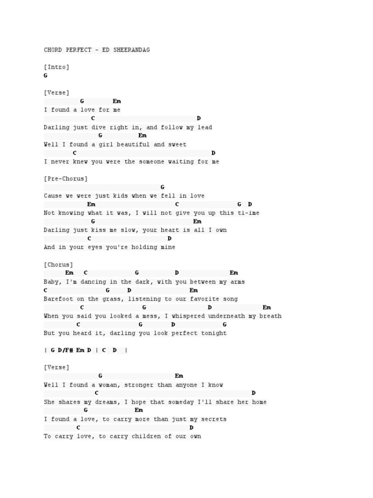 Chord Perfect | PDF | Song Structure | Pop Songs