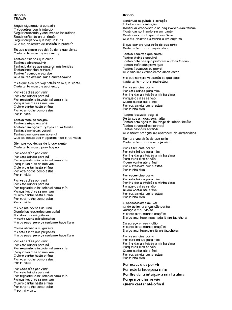 Brindis - Thalia | PDF