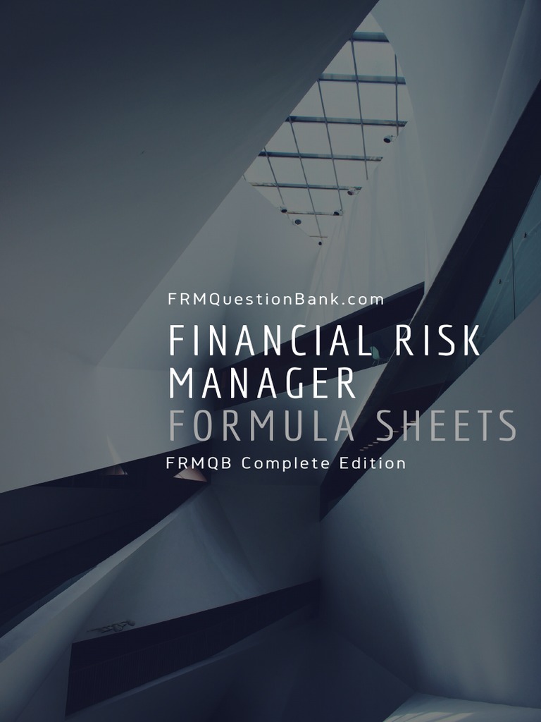 Financial Risk Management Formula Sheet | PDF | Beta (Finance) | Errors And Residuals