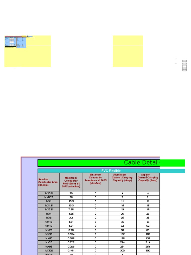 Calculation of Voltage Drop and Cable Size For Motor / Elect - Load ...