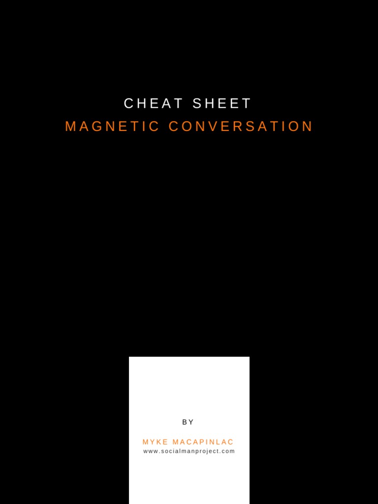 Magnetic Conversation: Cheat Sheet | PDF | Conversation | Cognition