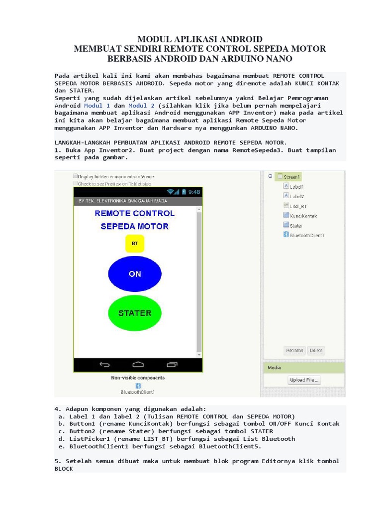 Membuat Sendiri Remote Control Sepeda Motor Berbasis Android Dan ...