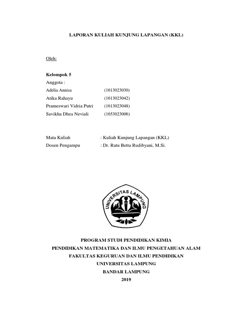 Laporan KKL Kelompok 5 | PDF