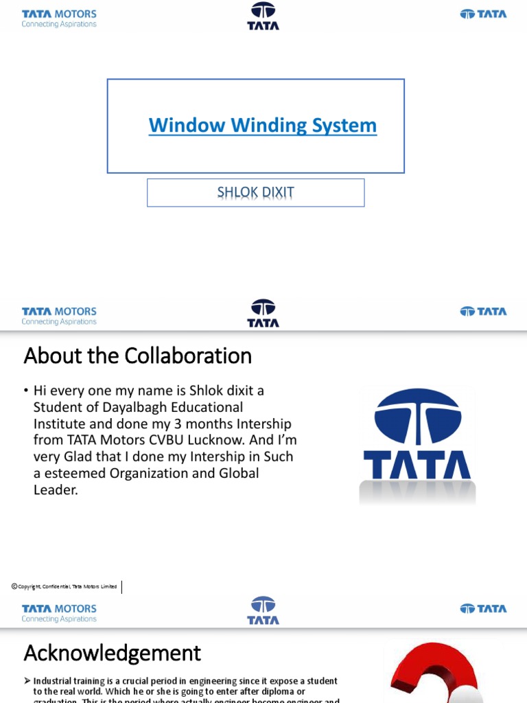 Window Winding System: Shlok Dixit | PDF | Motor Vehicle Manufacturers ...