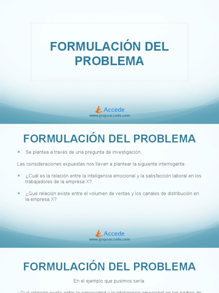 Formulación Del Problema