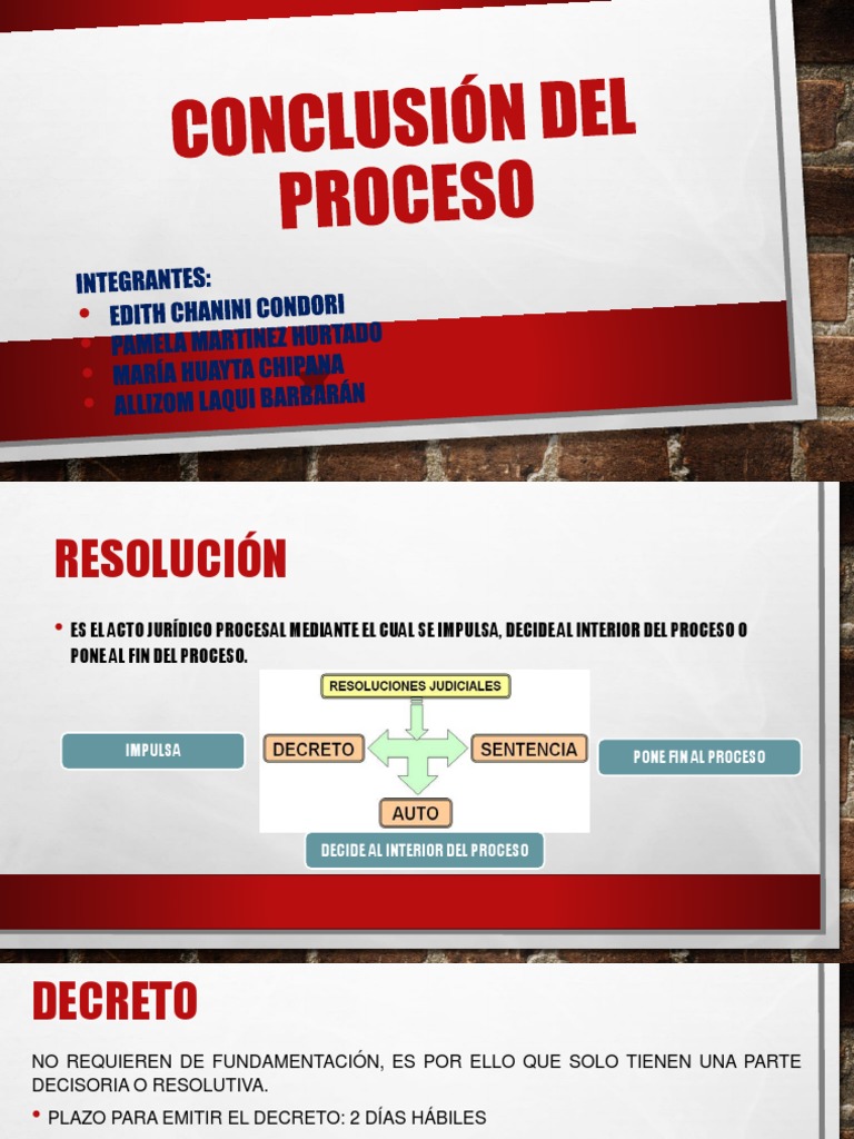 Formas especiales de conclusión del proceso | PDF | Sentencia (ley ...