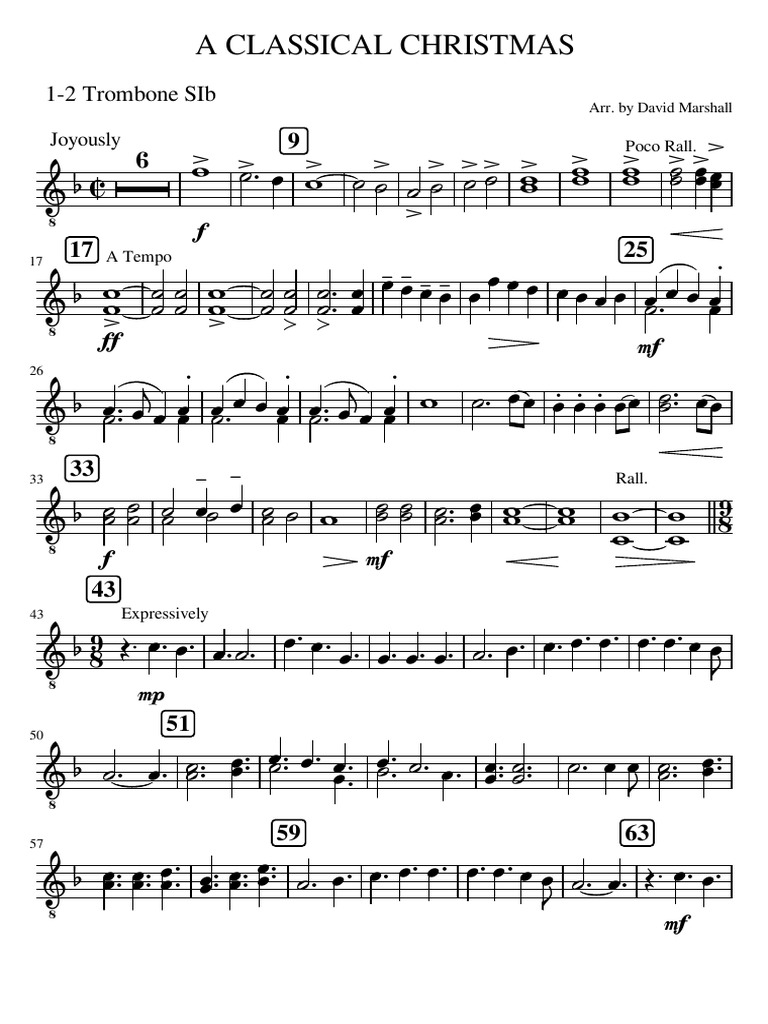 Classical Christmas Trombone Sheet | PDF