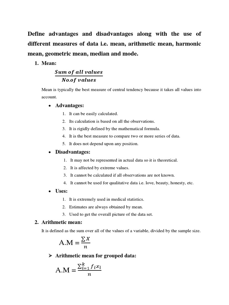 Scales of Measurement | PDF | Arithmetic Mean | Median
