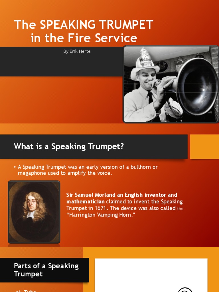 The Speaking Trumpet in The Fire Service | PDF
