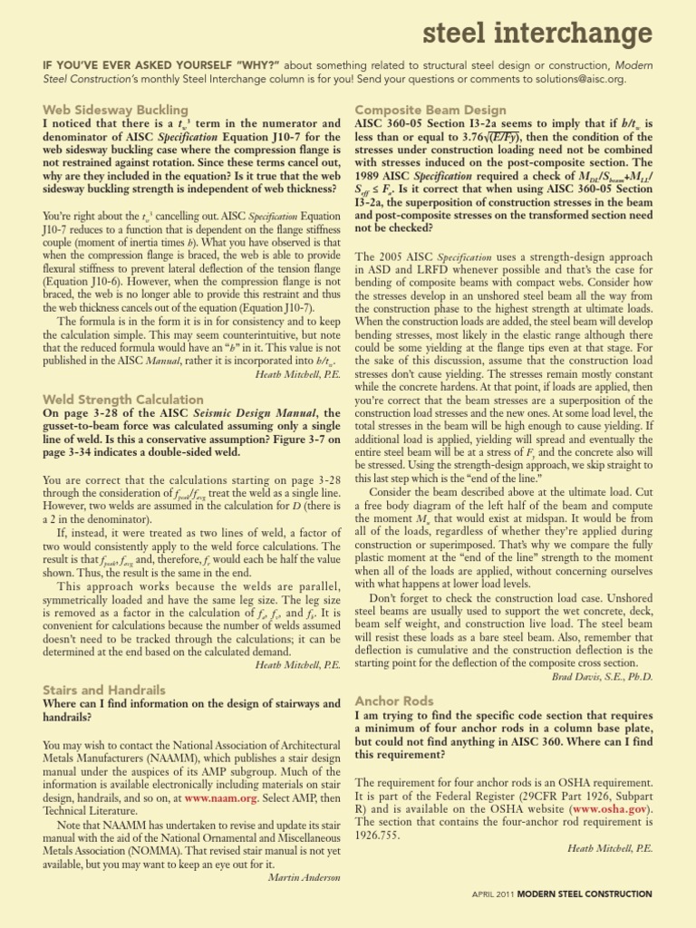 MSC Web Sidesway Buckling | PDF | Buckling | Beam (Structure)