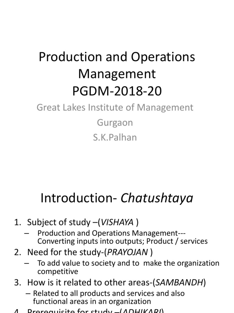 POM PGDM 20118 20upto Mid Term | PDF | Forecasting | Operations Management