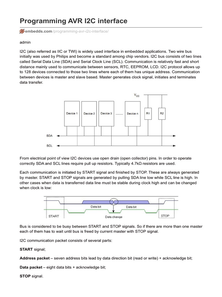 programming Avr I2c Interface | PDF | Electronic Engineering | Computer Networking