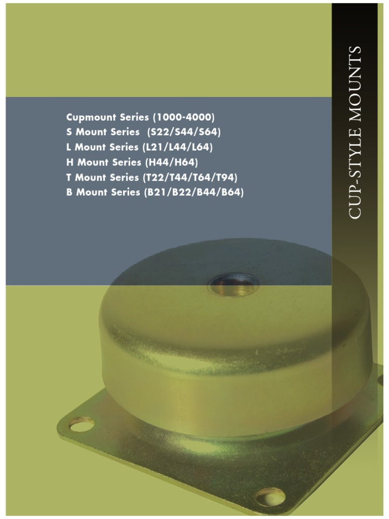 Cup Style Mounts | PDF | Resonance | Mechanical Engineering