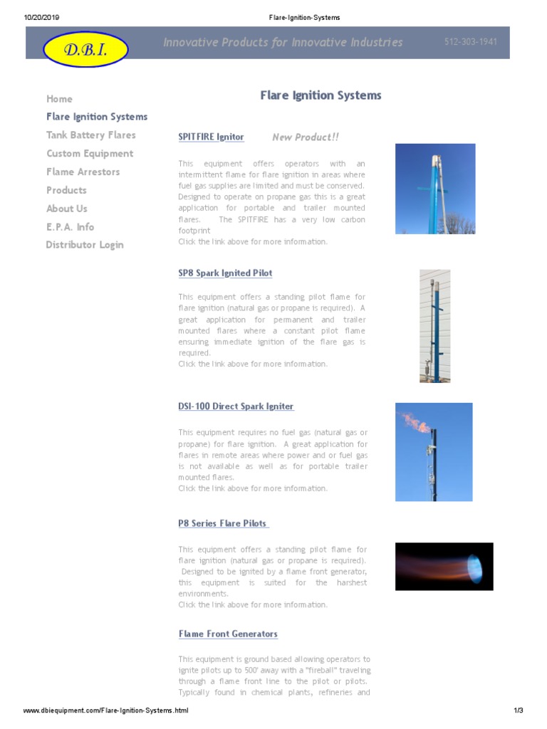 Flare Ignition Systems | PDF | Ignition System | Natural Gas