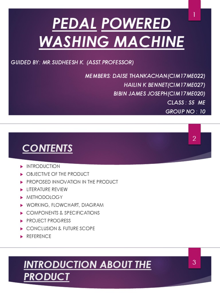 Pedal Powered Washing Machine | PDF | Machines | Washing Machine