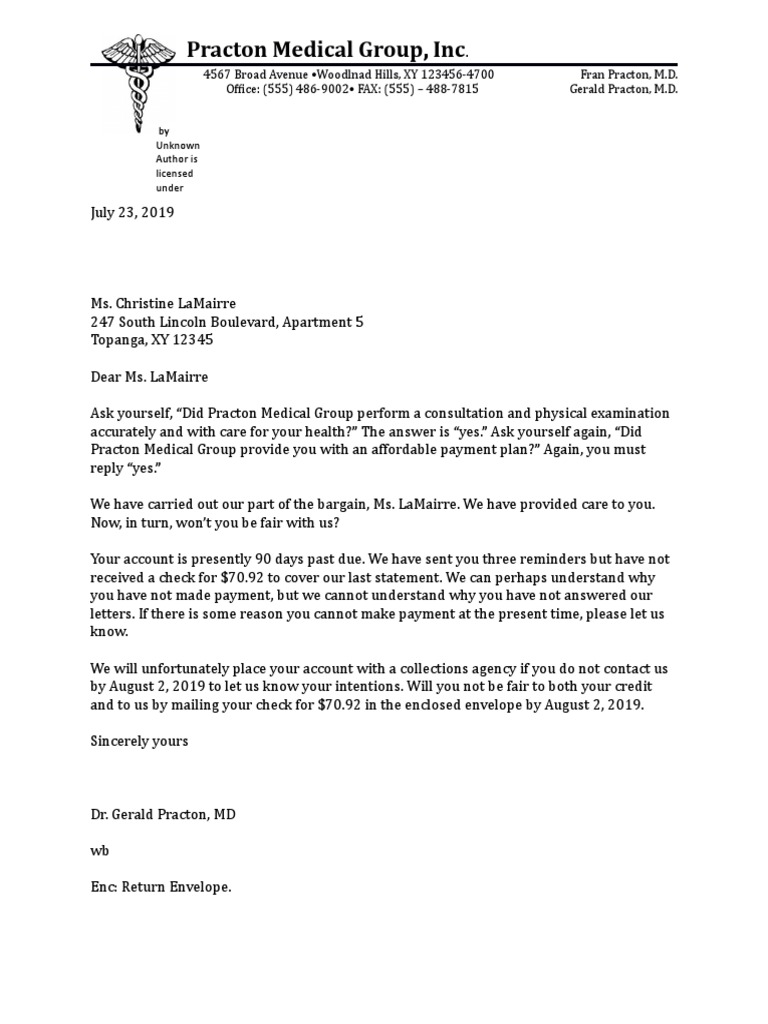 Competency Letter Requesting Payment CHP 11 | PDF | Wellness | Lifestyle