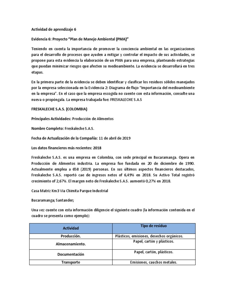 Actividad de Aprendizaje 6 | PDF | Reciclaje | Residuos Actividad de Aprendizaje 6 | PDF | Reciclaje | Residuos