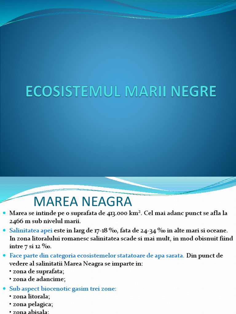 Ecosistemul Marii Negre | PDF