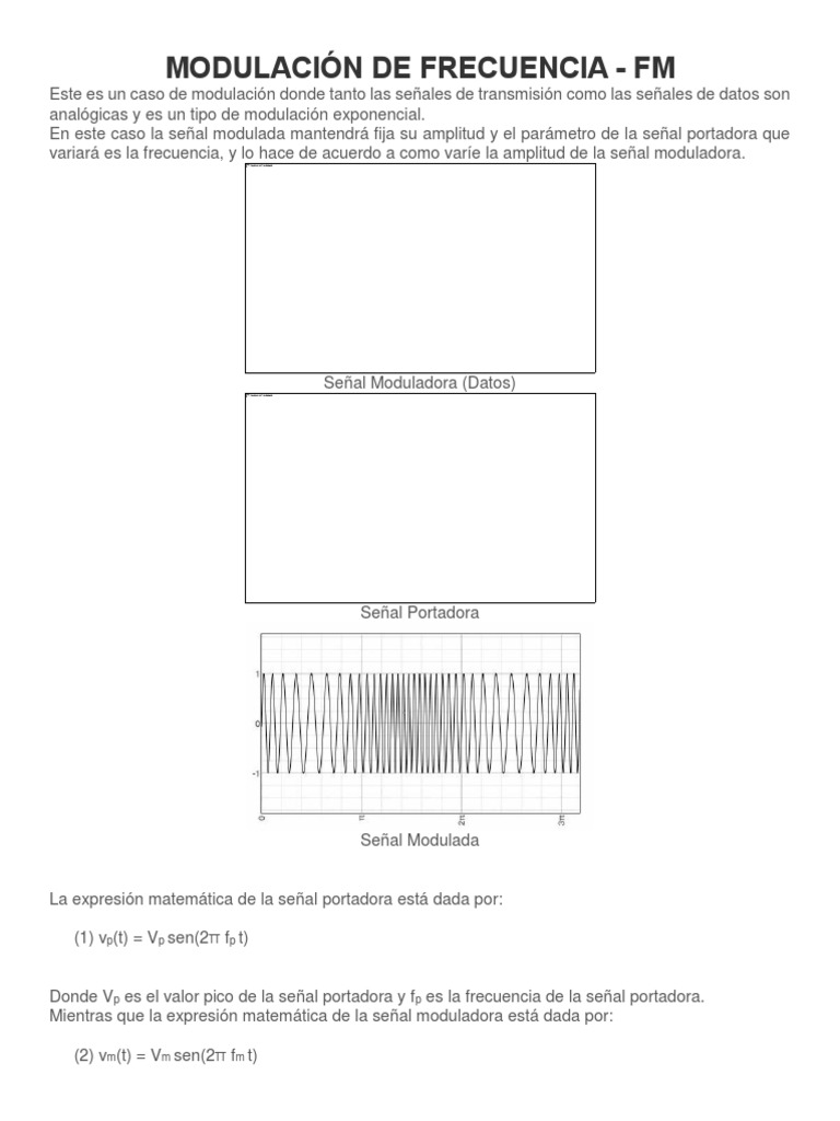 Modulacion FM | PDF | Modulación de frecuencia | Modulación