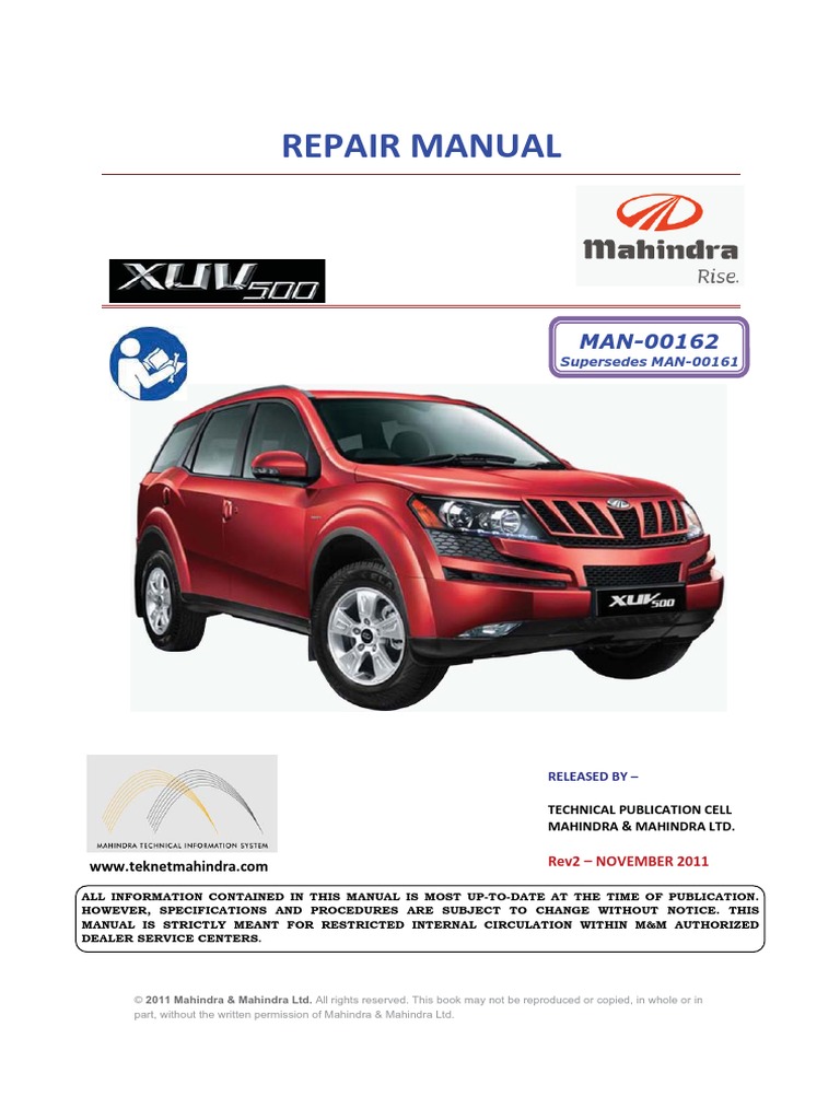 Manual de Servicio XUV500 | PDF | Electrical Connector | Vehicles