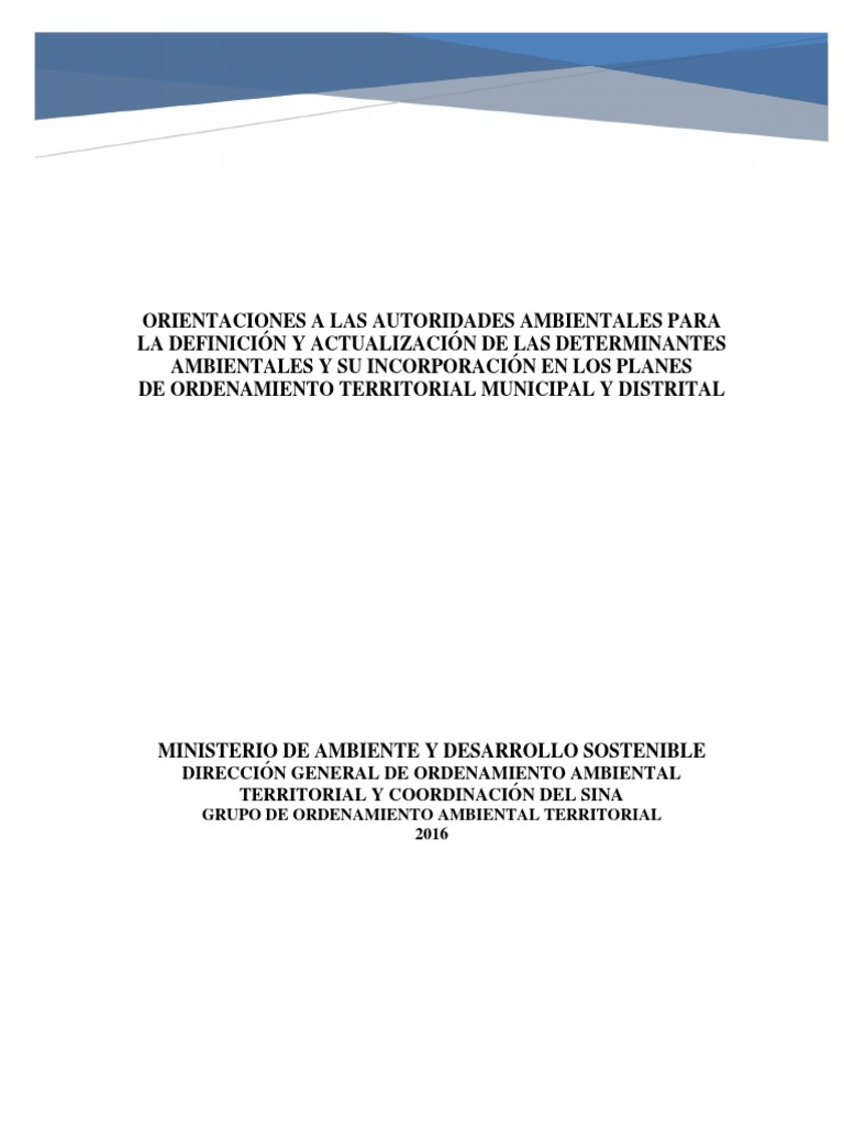 Orientaciones para La Definicion y Actualiza de Las Det Amb PDF | PDF | Desarrollo sostenible ...