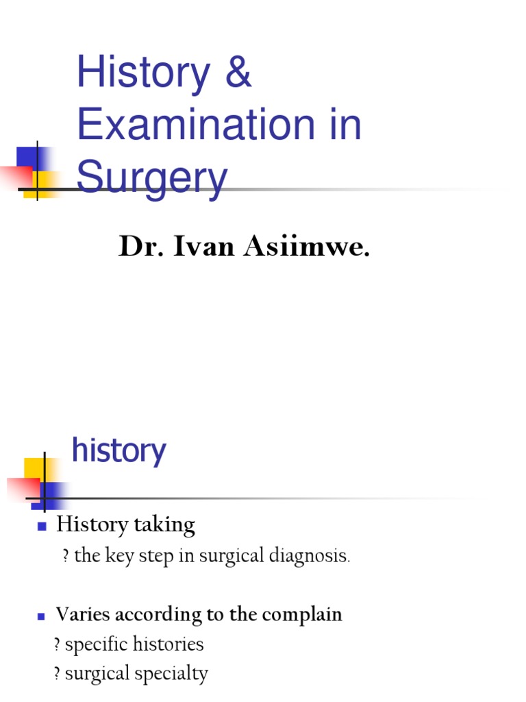 A Comprehensive Guide to Taking a Thorough Surgical History and ...