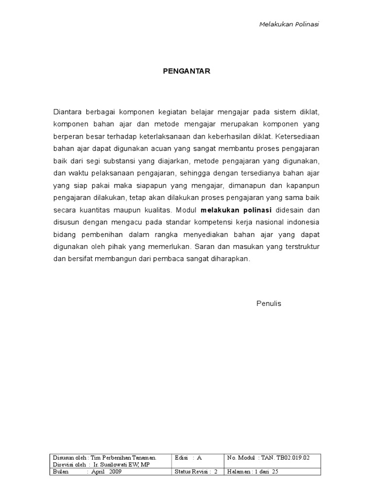 Panduan Melakukan Polinasi Tanaman | PDF