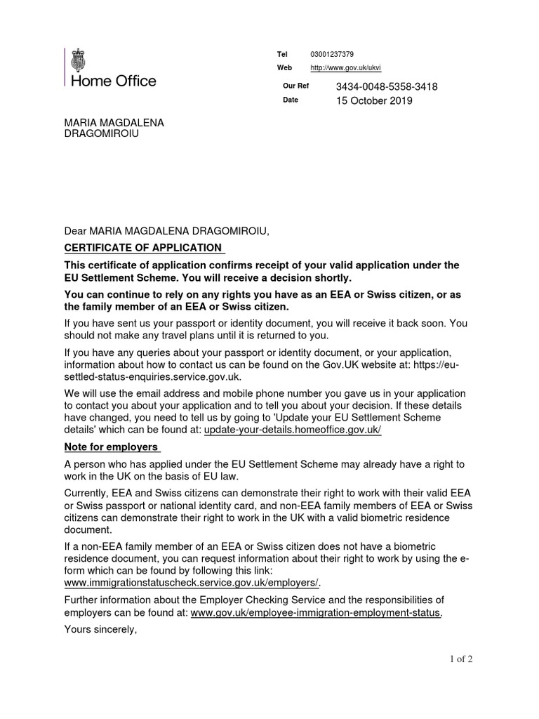 COA 15 October 2019 | PDF | Identity Document | National Security