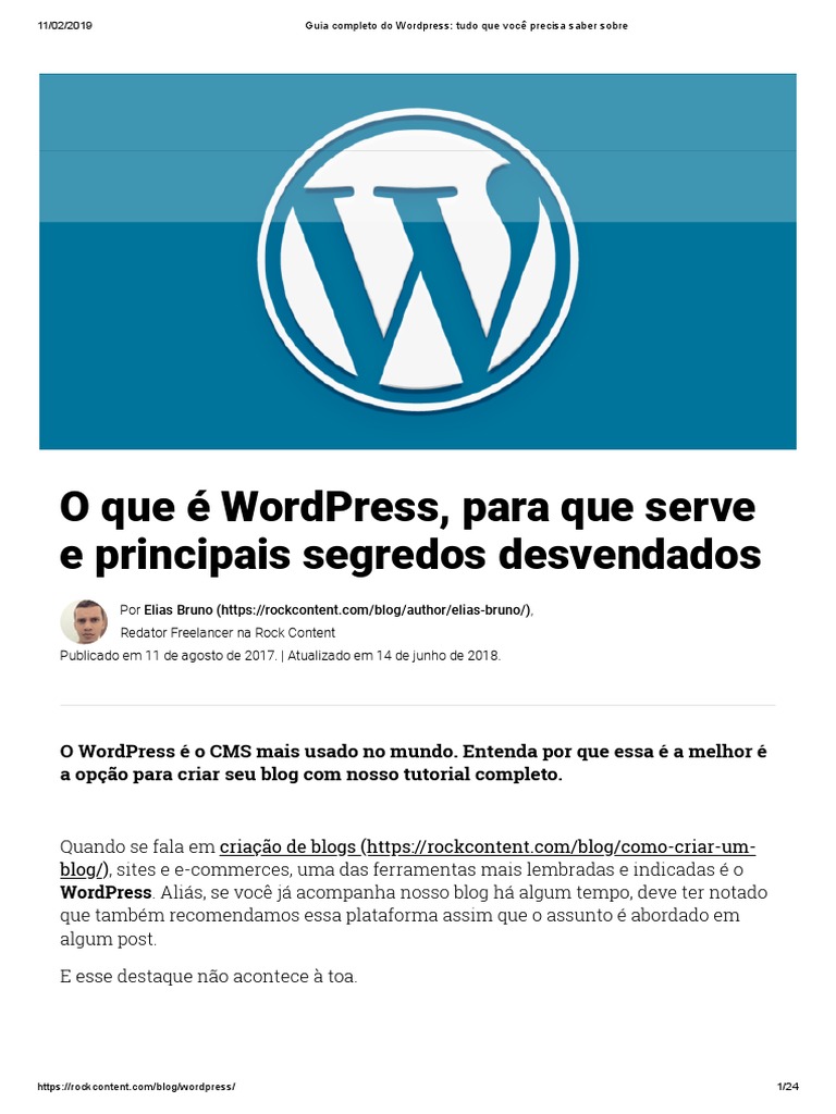 Guia Completo Do Wordpress - Tudo Que Você Precisa Saber Sobre PDF ...