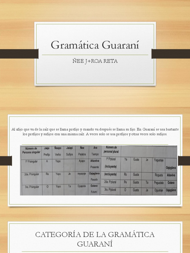 Gramática Guaraní Pdf Plural Verbo