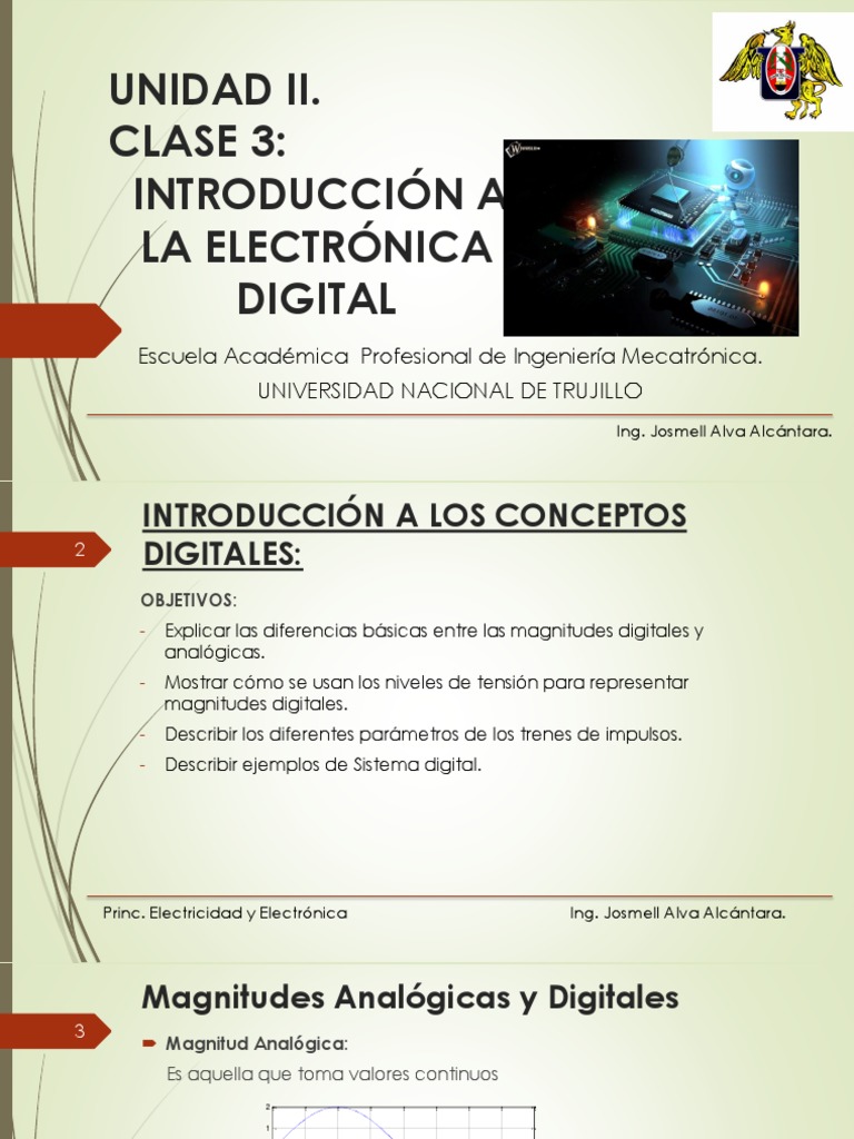 ELECTRÓNICA DIGITAL introducción.pdf | PDF | Señal analoga | Electrónica