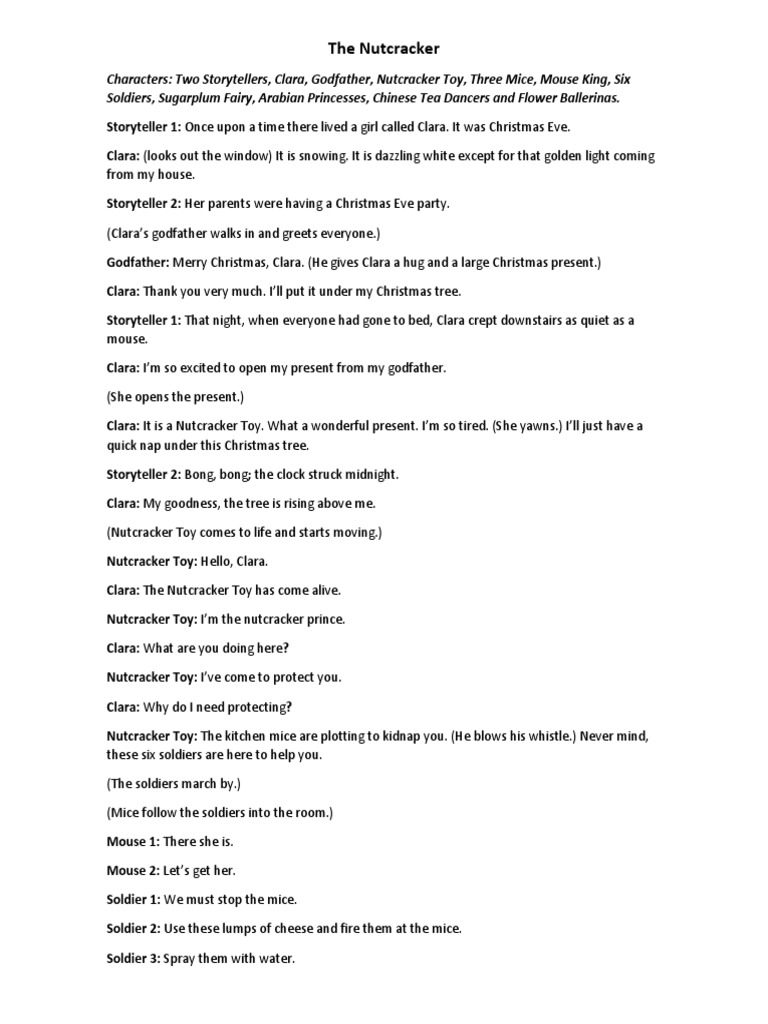 The NUTCRACKER Playscript | PDF | The Nutcracker | Christmas
